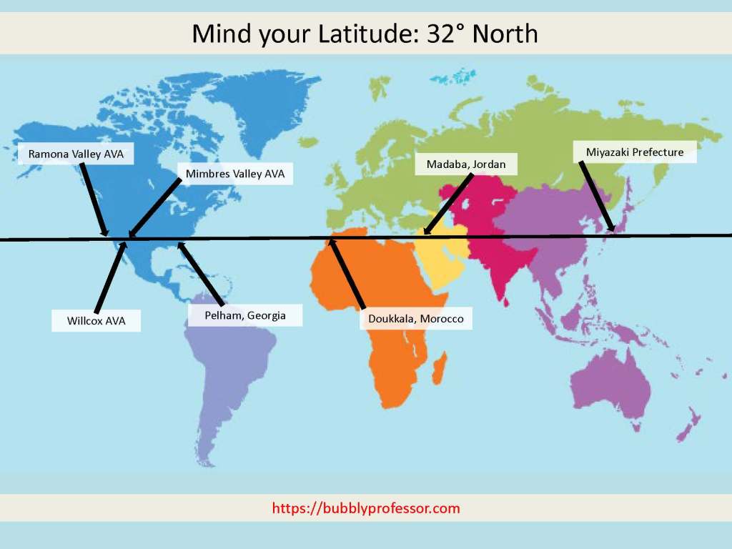 Mind your Latitude: 32° North | The Bubbly Professor